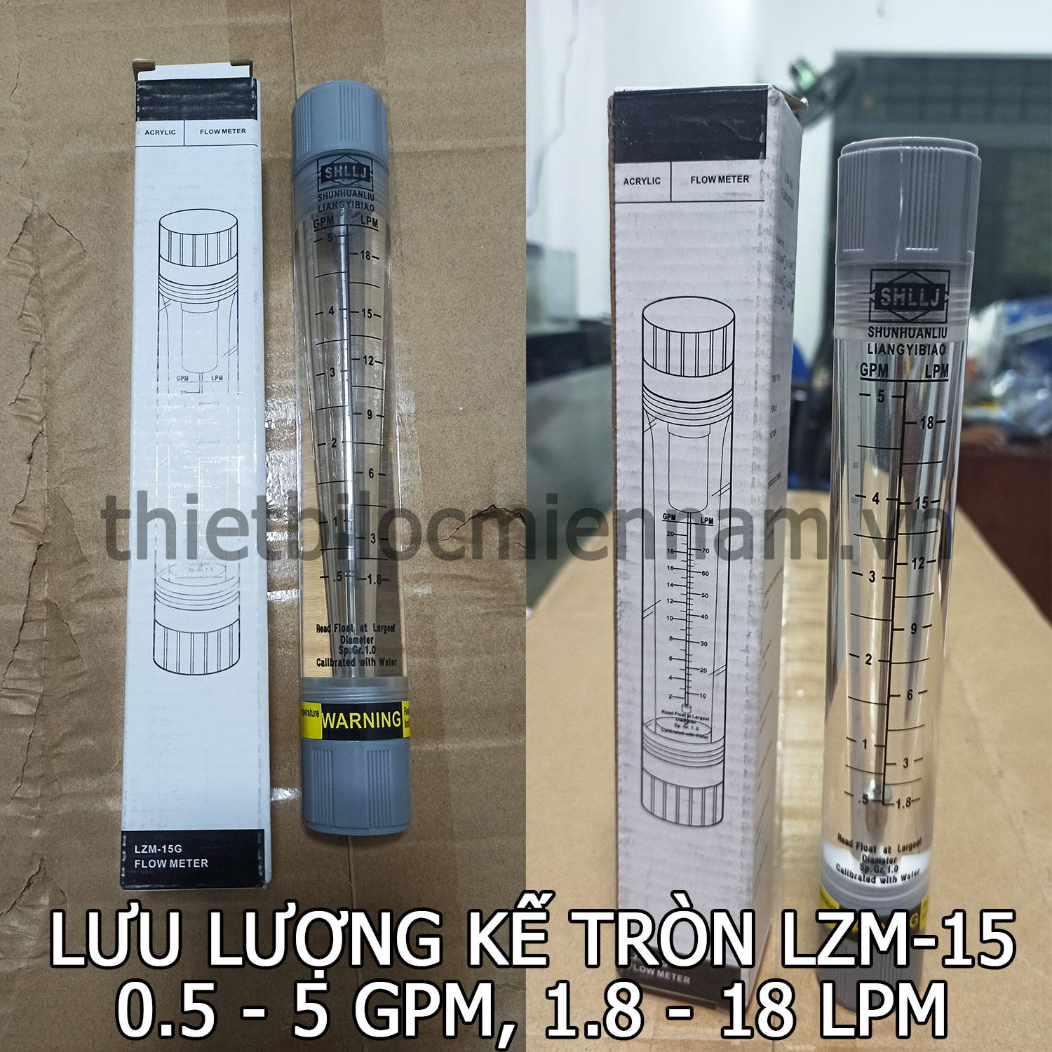 Lưu lượng kế dạng tròn LZM-15G (1.8 - 18 LPM)